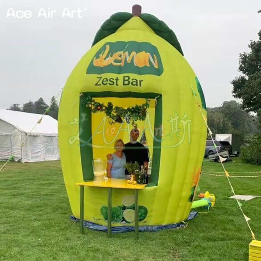 3X3X4mH Inflatable Lemonade Booth Bar Kiosk Food Shop Concession Drink ...